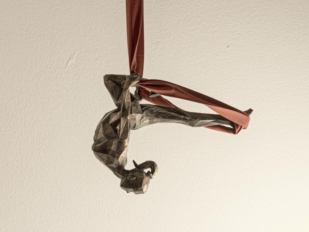 Aerial Silk Acrobat Statue: Metallic Resin Sculpture With Hook - Etsy