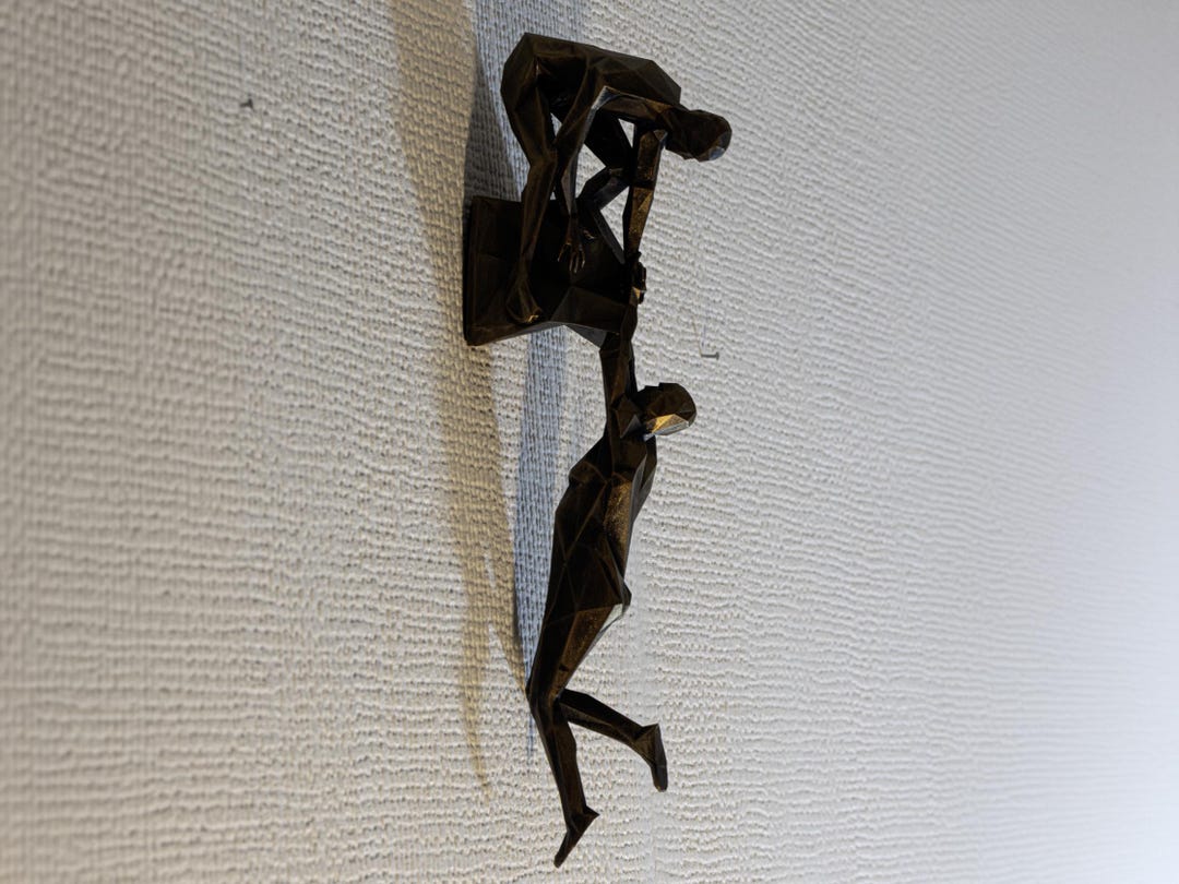 Climbing Duo Resin Wall Hanging Sculpture, Rock Climber Ornament - Etsy