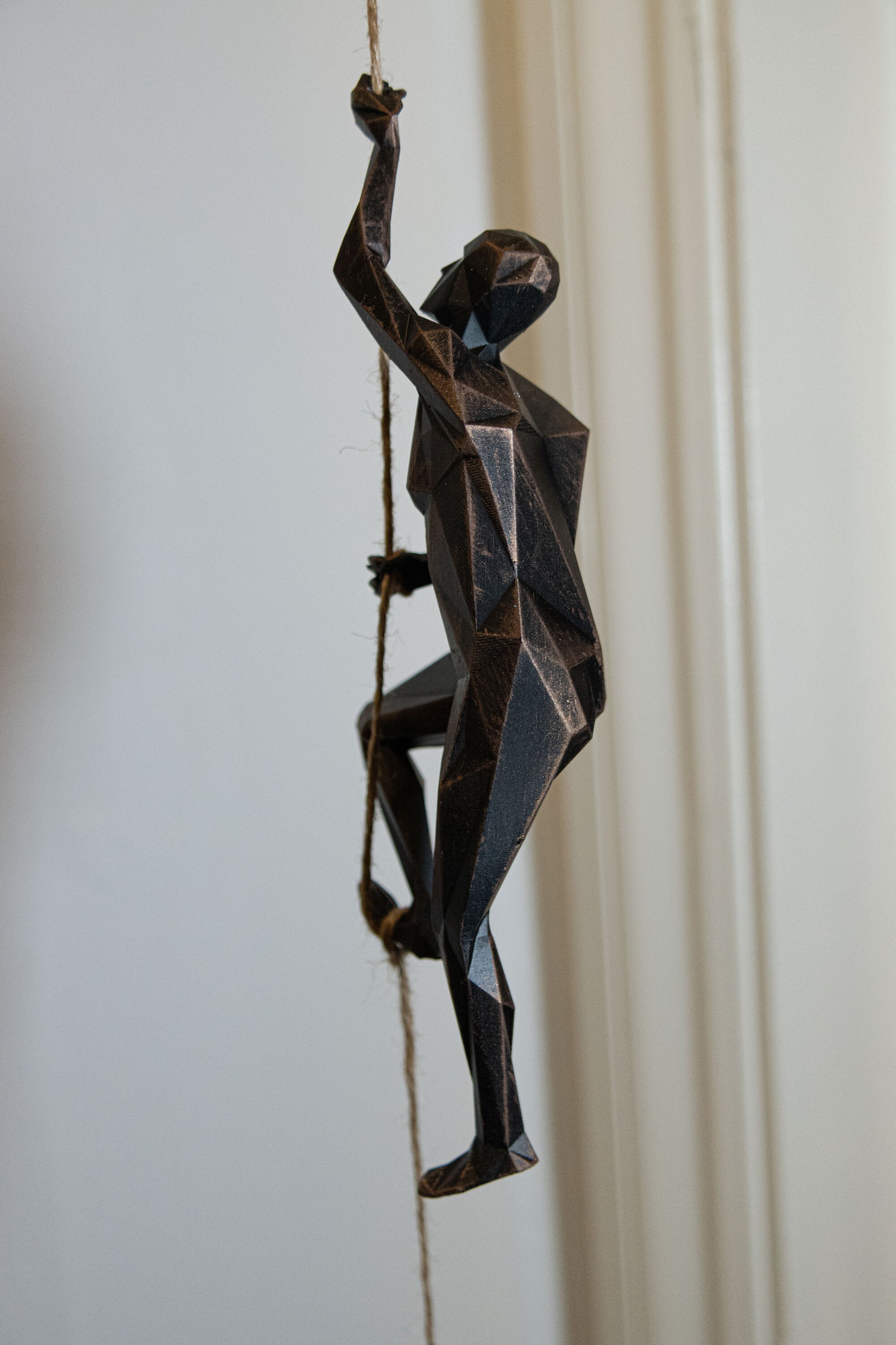 Rope Climbing Figures Hanging Bronze, Copper, Gold, Gun Metal Effect ...
