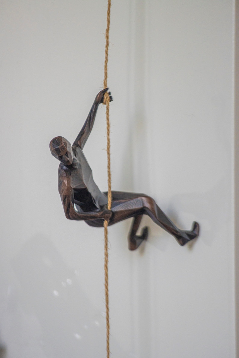Climbing Figures Wall Art Bronze, Copper, Gold, Gun Metal Effect ...