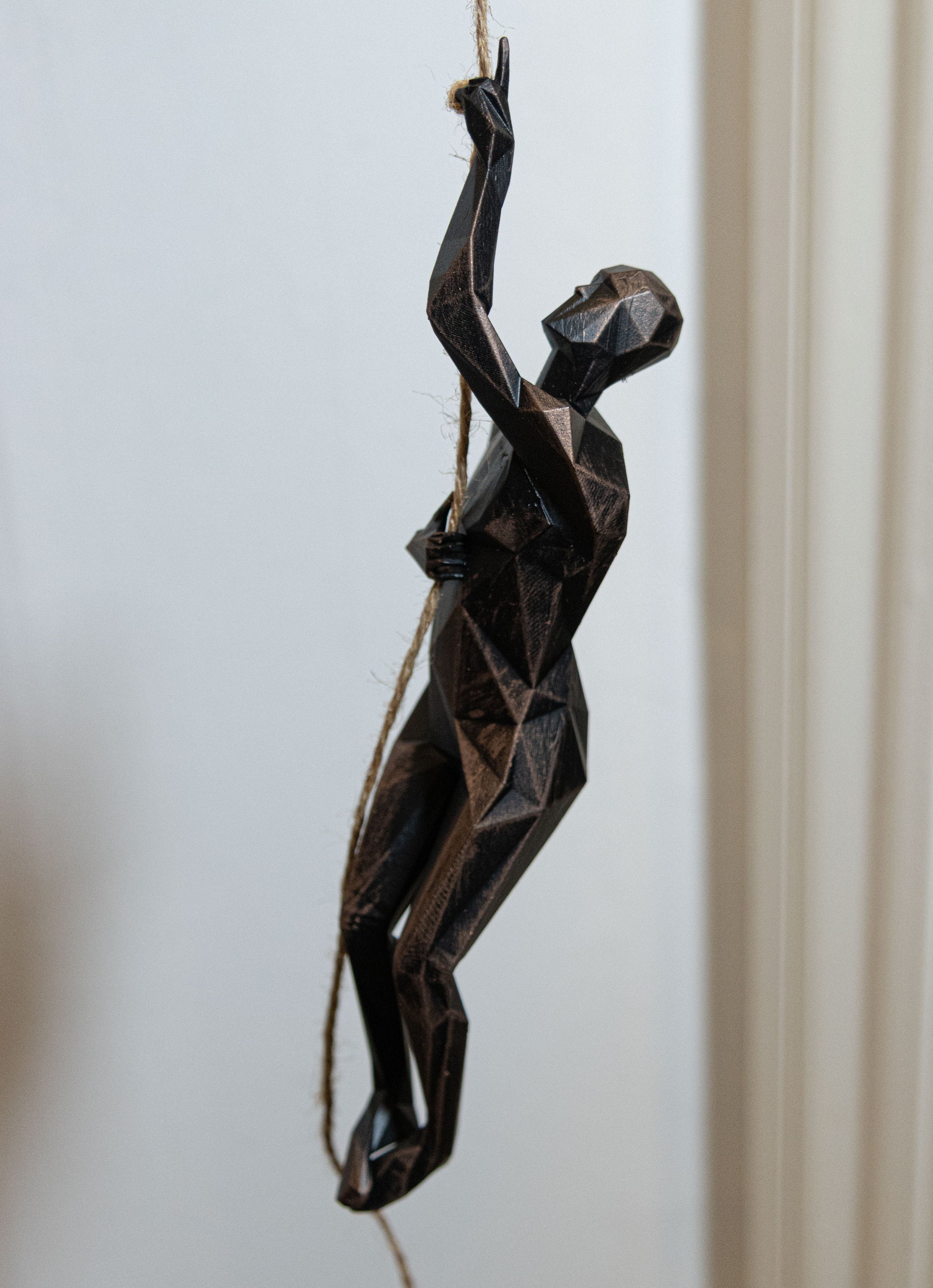 Rope Climbing Figures Hanging Bronze, Copper, Gold, Gun Metal Effect ...