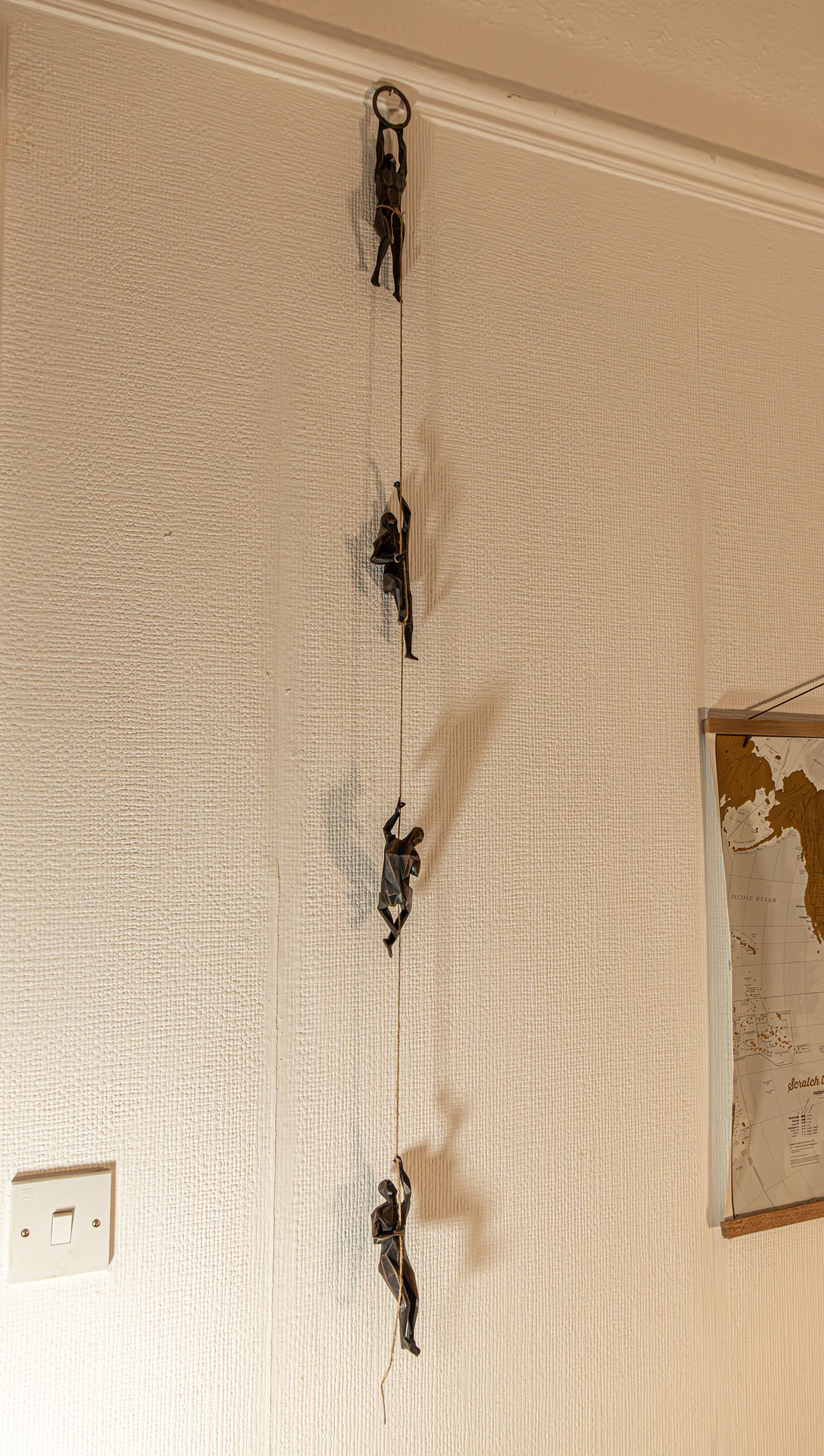 Rope Climbing Figures Hanging Bronze, Copper, Gold, Gun Metal Effect ...