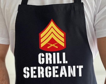 BBQ Apron Grill Sergeant Gift - Etsy