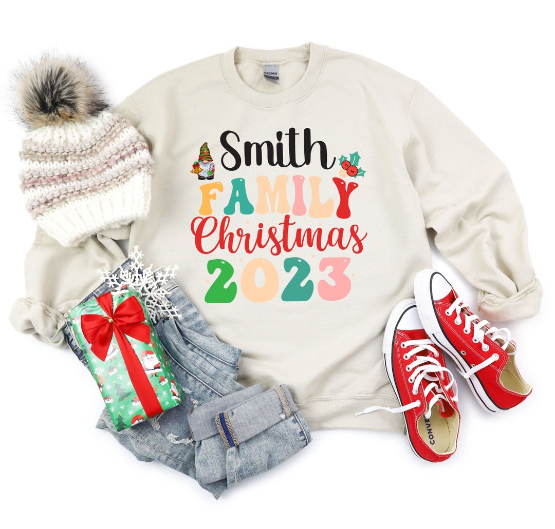 Custom Family Christmas T-shirts,2023 Funny Family Christmas Tshirt ...