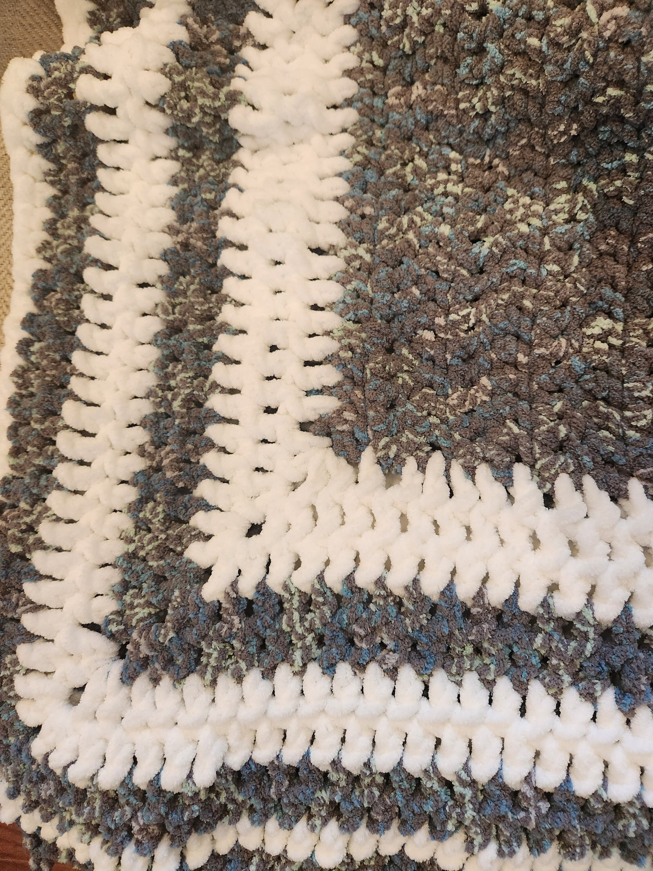 Crocheted Afghan - Dark Gray - Etsy