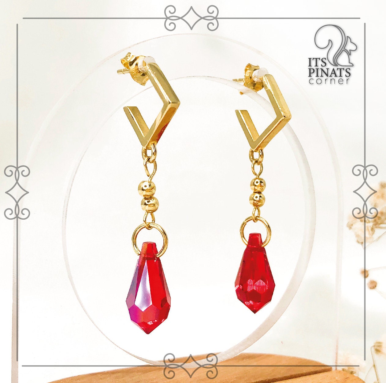 24K Gold Coated Silver Tartaglia Childe Earring - Etsy