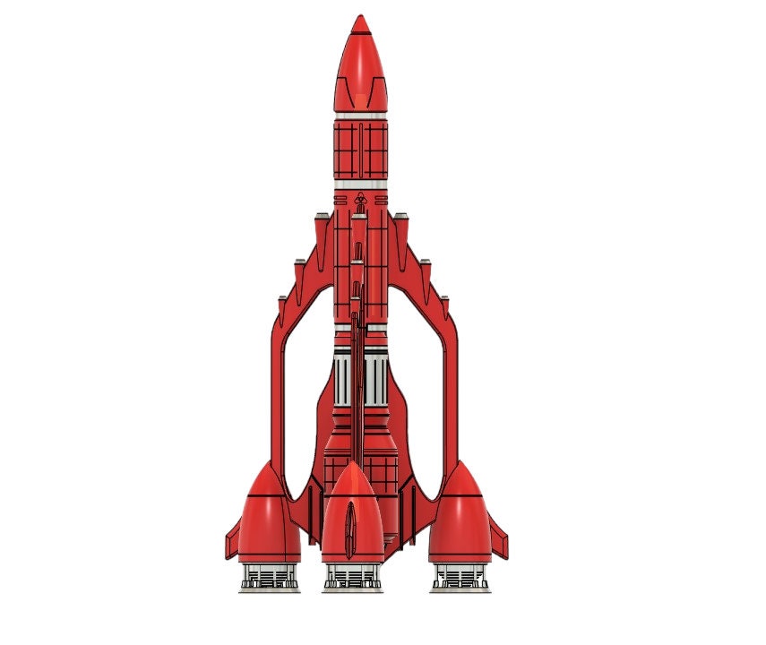 Thunderbird 3 Spaceship - STL File, 3D Digital Printing STL File for 3D ...