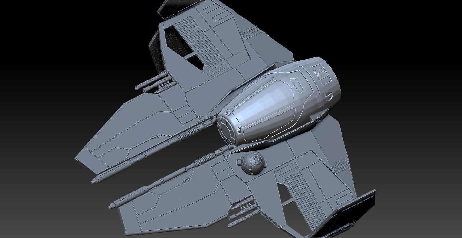 Jedi Interceptor - STL File, 3D Digital Printing STL File for 3D ...
