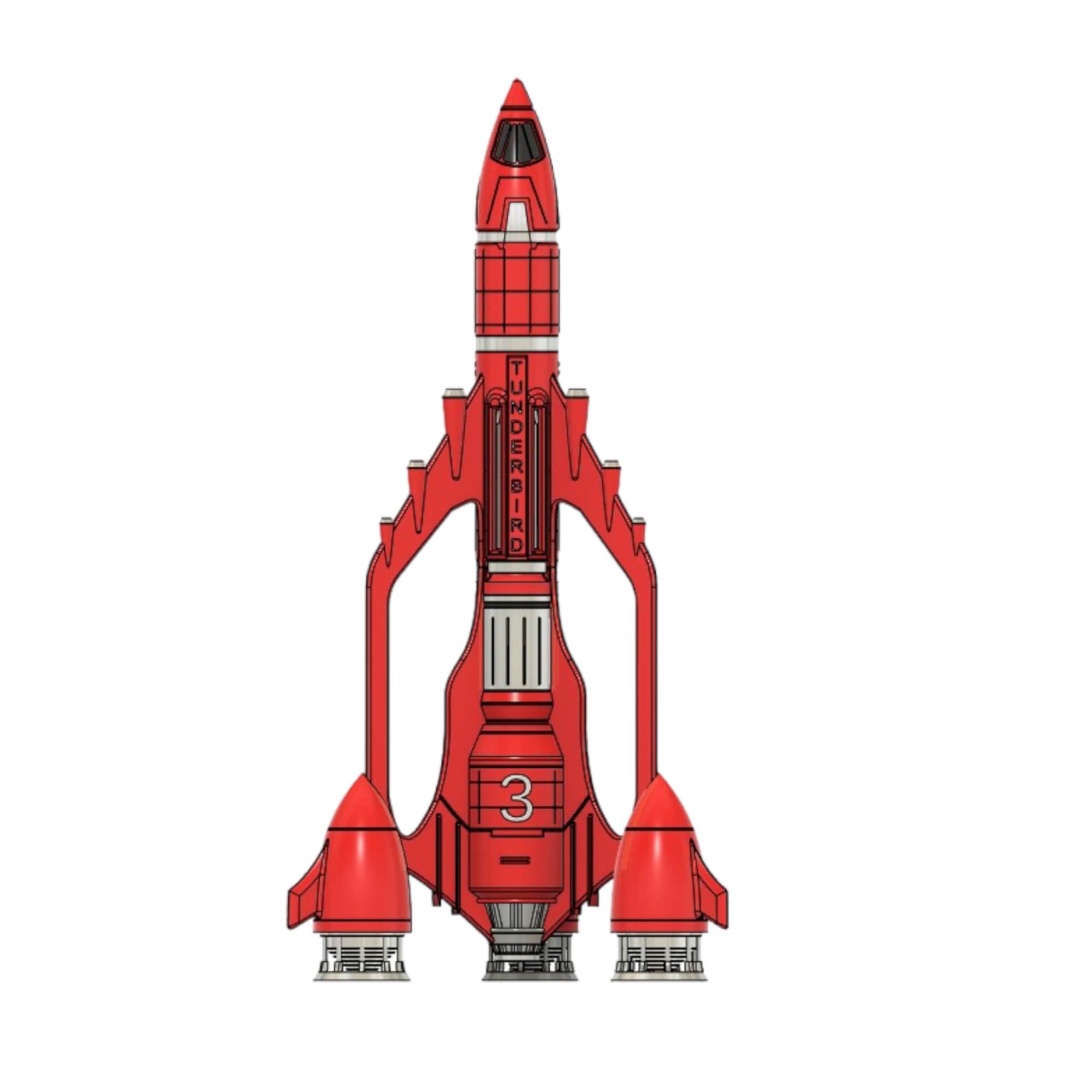 Thunderbird 3 Spaceship - STL File, 3D Digital Printing STL File for 3D ...
