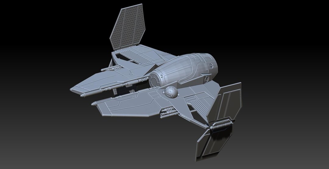 Jedi Interceptor - STL File, 3D Digital Printing STL File for 3D ...