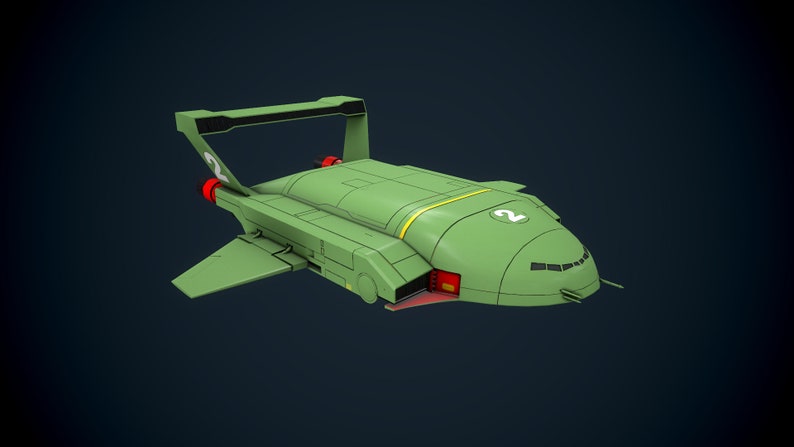 Thunderbird 2 Ship - STL File, 3D Digital Printing STL File for 3D ...