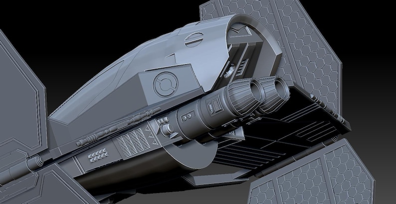 Jedi Interceptor - STL File, 3D Digital Printing STL File for 3D ...