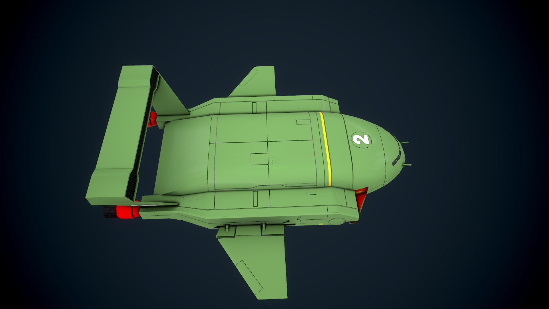 Thunderbird 2 Ship - STL File, 3D Digital Printing STL File for 3D ...