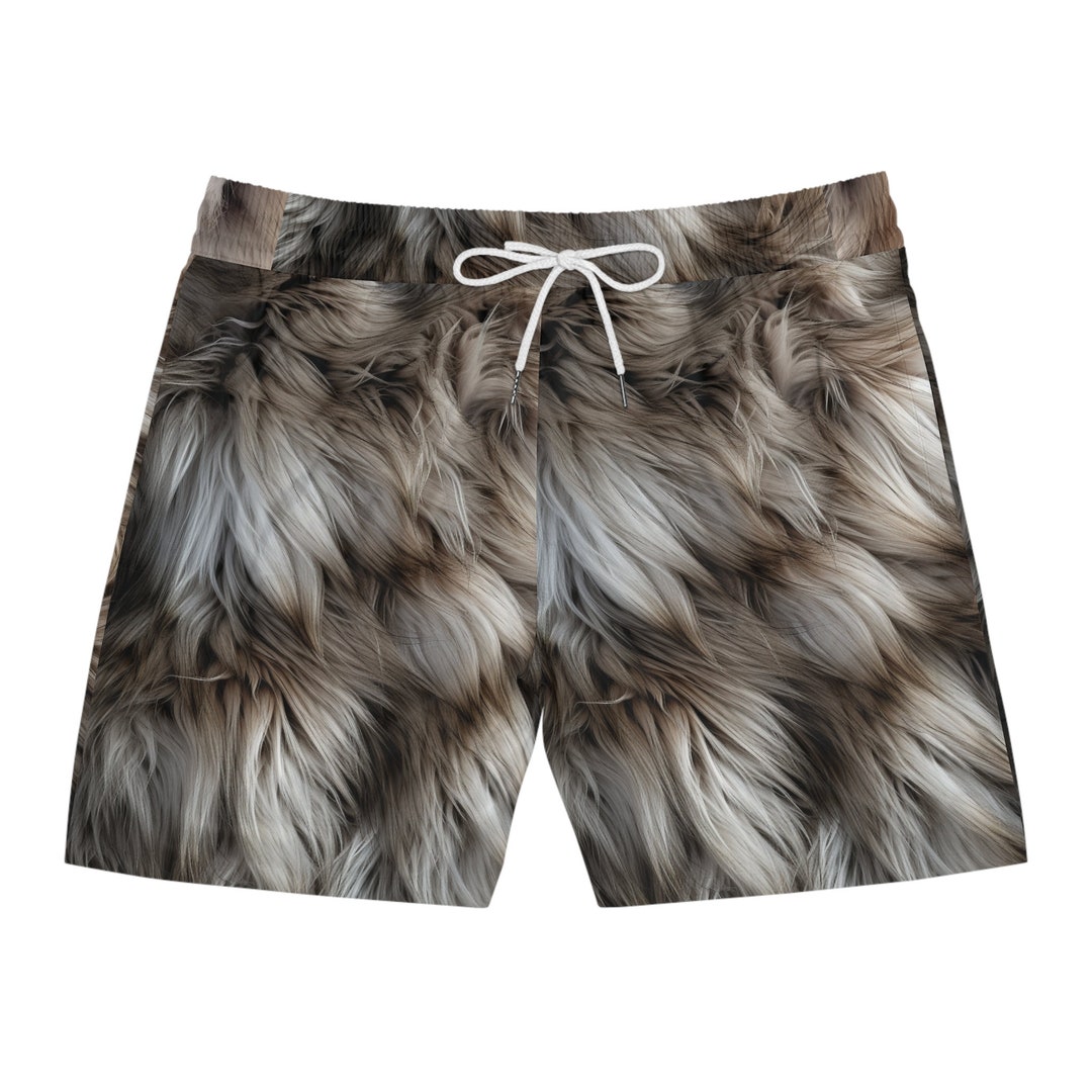 Wild Wolf Fur Men's Swim Trunks AOP Mens Swim Briefs - Etsy