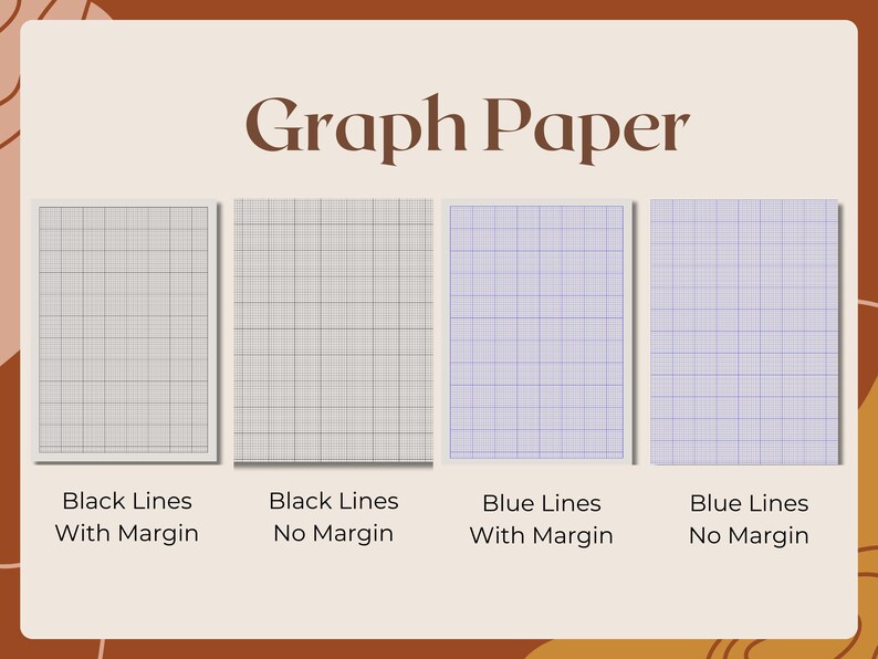 24 Digital Note Paper Templates | Lined Dotted Grid | A4 A5 | 20 Color ...
