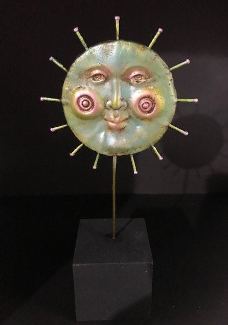 Sun Face on Pedestal - Etsy