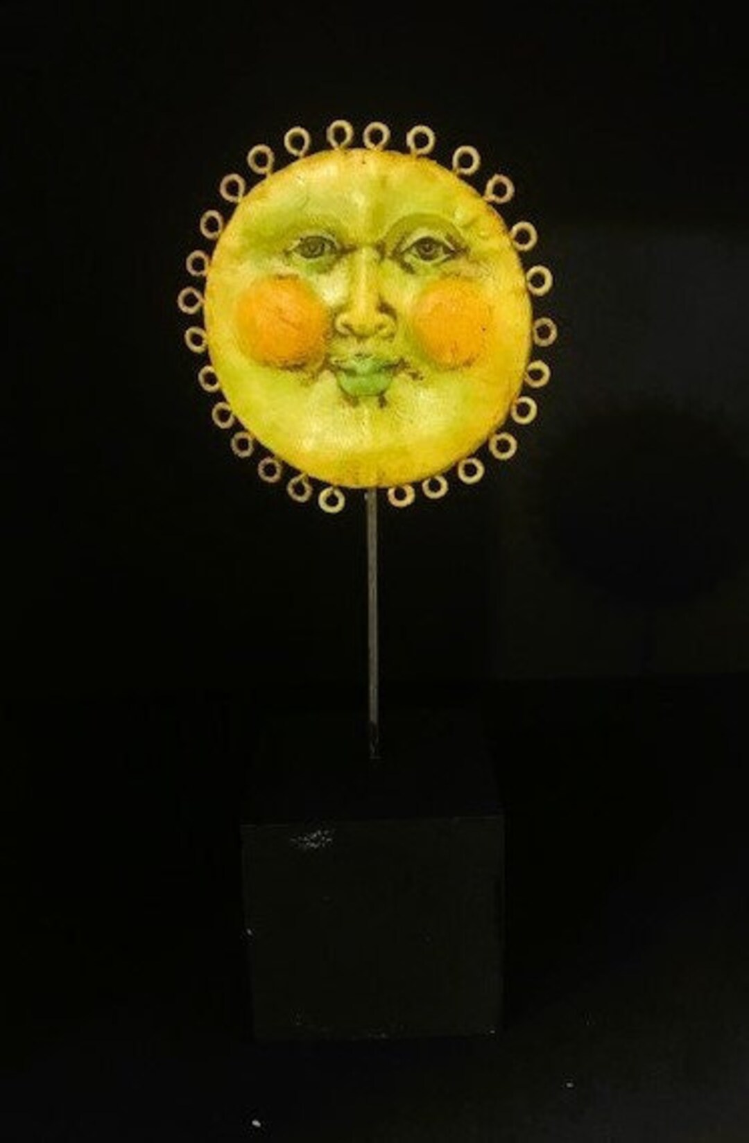 Sun Face on Pedestal - Etsy