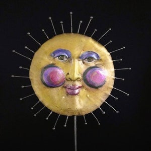 Sun Face on Pedestal - Etsy