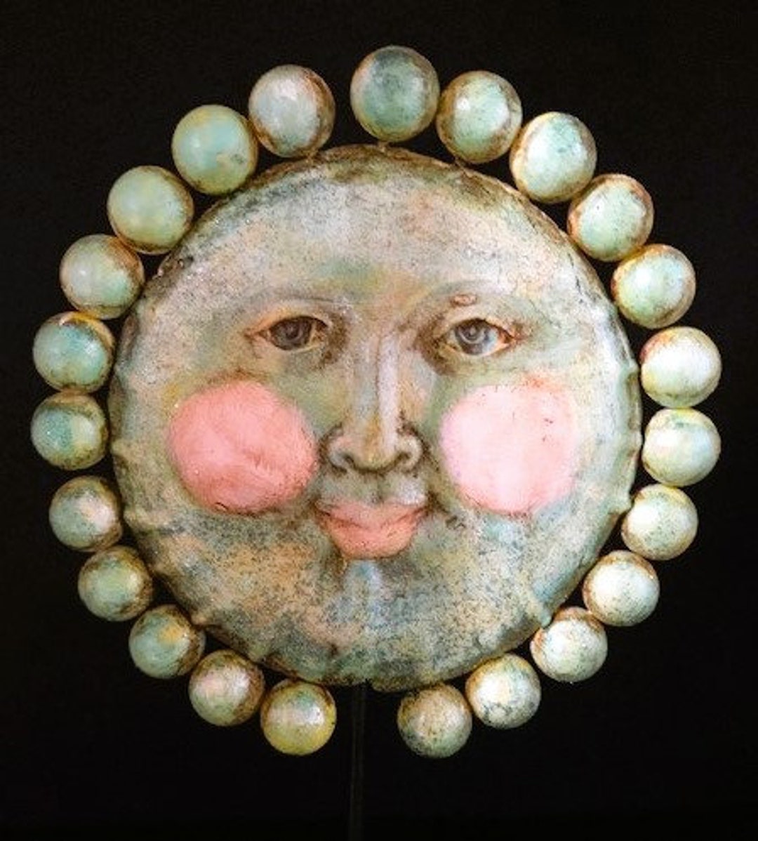 Sun Face on Pedestal - Etsy