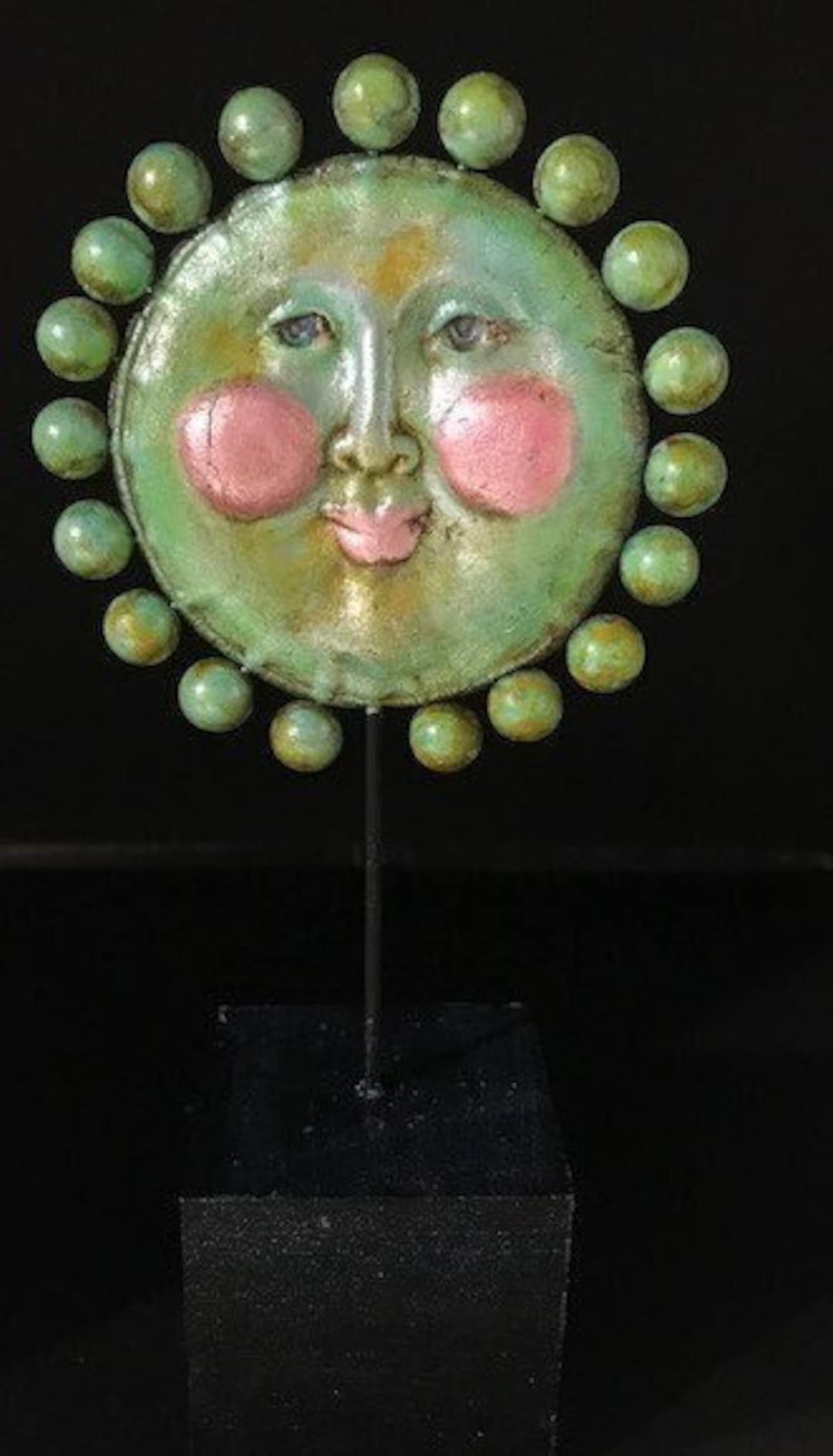 Sun Face on Pedestal - Etsy