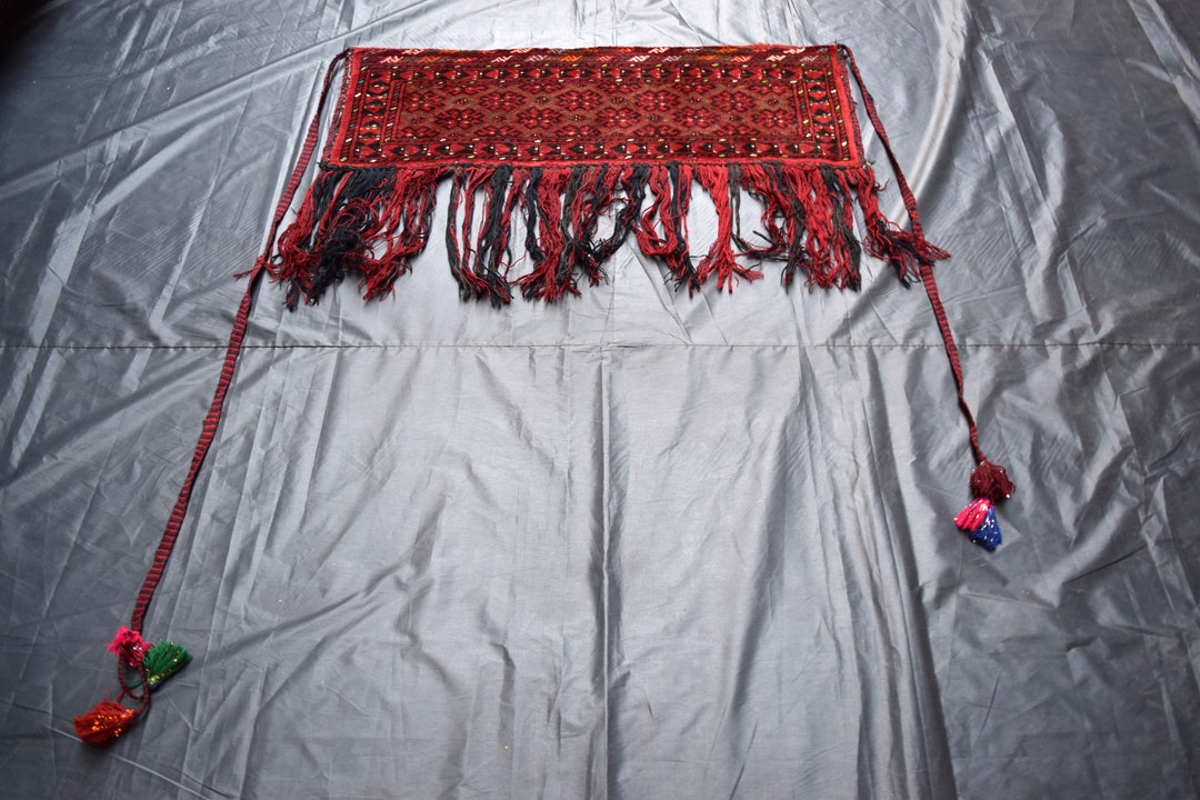 Afghan Artwork Rug Antique Red Wall Hanging Tribal Oriental Decor ...