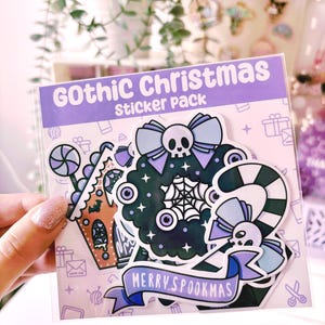 Pastel Goth Christmas Sticker Pack | Gothic Christmas Stickers | Pastel ...