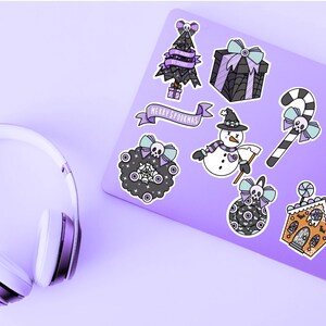 Pastel Goth Christmas Sticker Pack | Gothic Christmas Stickers | Pastel ...