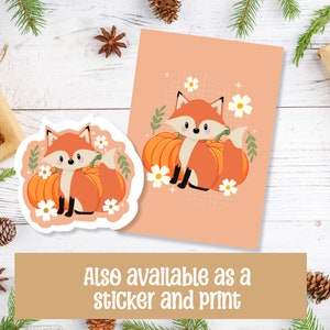 Cute Fox Bookmark | Woodland Fox Bookmark | Woodland Bookmark | Autumn ...
