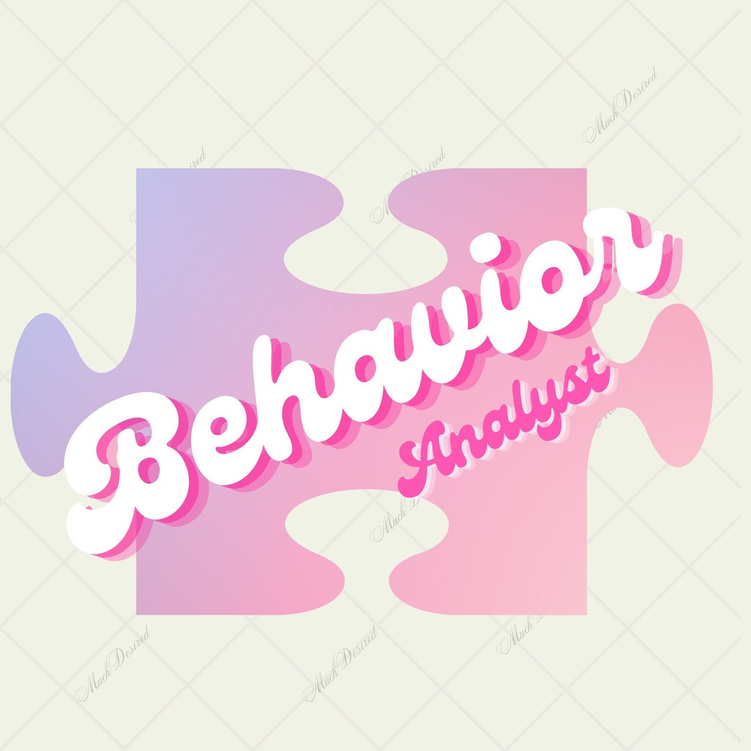 Behavior Analyst Design With Pink Puzzle Piece, Bcba Svg, ABA Therapist ...