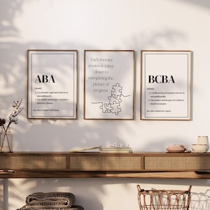 20 ABA Printable Wall Art Bundle, BCBA Office Decor Posters, ABA Wall ...