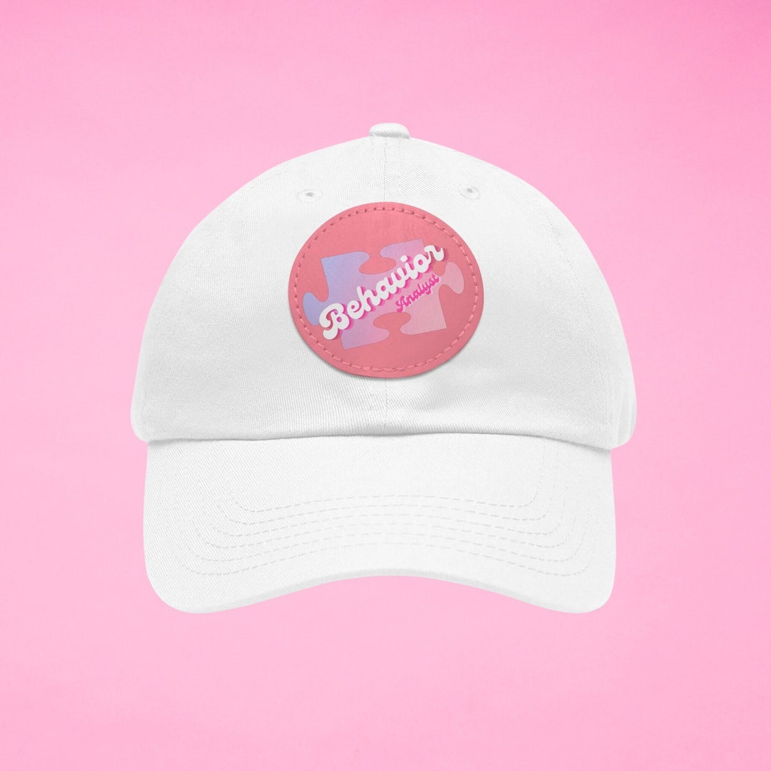 ABA Pink Themed Hat With Leather Patch Gift for Behavior - Etsy