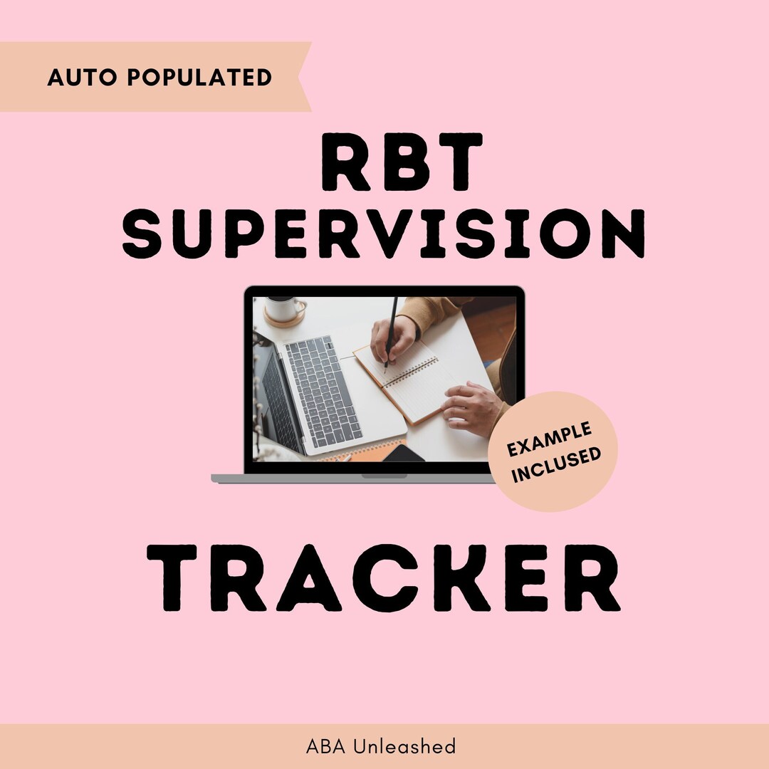 RBT Supervision Tracker, RBT Supervision Log, RBT Supervision, Rbt ...