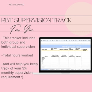 RBT Supervision Tracker, RBT Supervision Log, RBT Supervision, Rbt ...