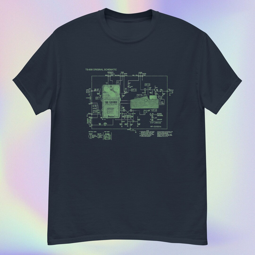 Tube Screamer TS808 Schematic Halftone Guitar Pedal Unisex Heavyweight ...