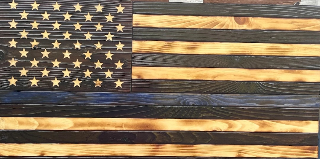 Thin Blue Line Police Flag - Etsy