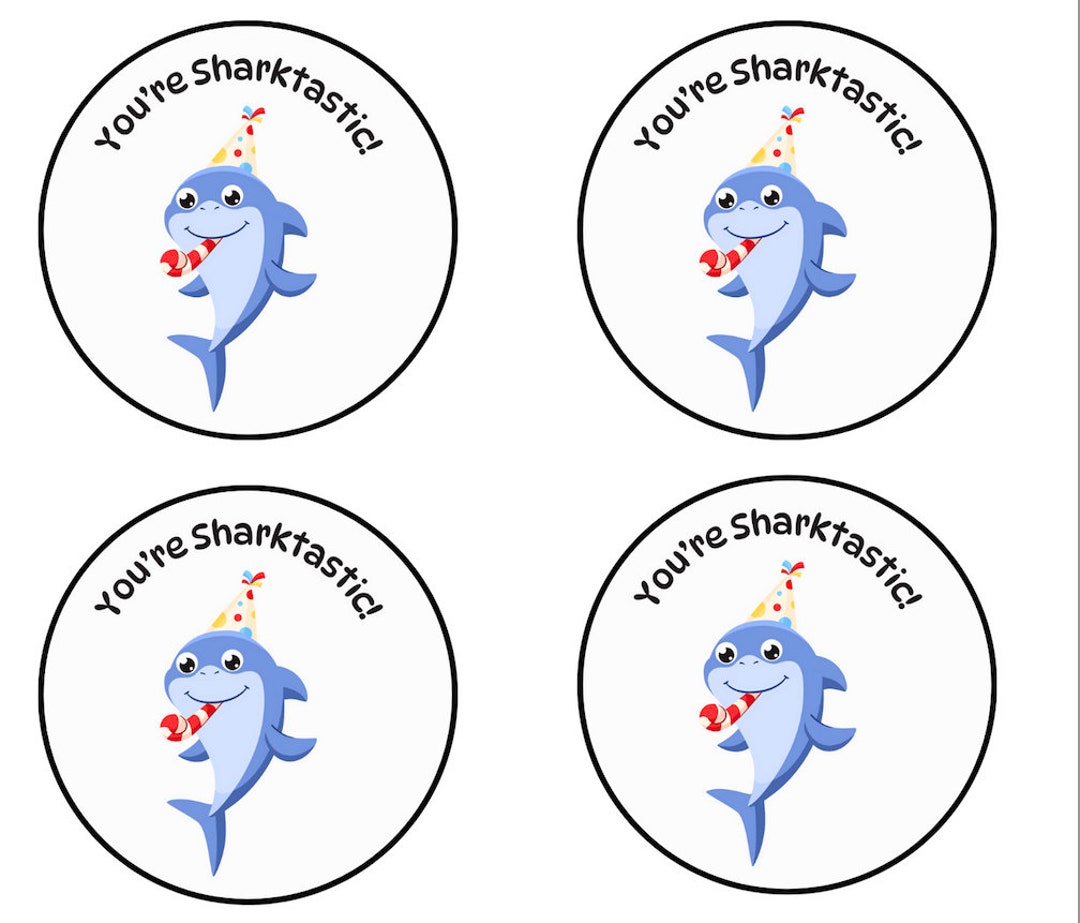Shark Party Digital Edible Images Cookie Templates for Bakers, You're ...