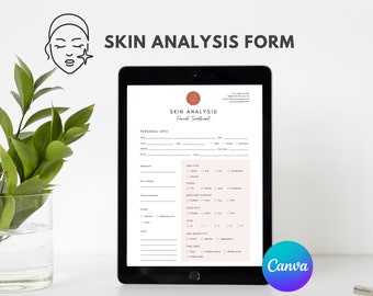 Facial Consultation Form, Editable Spa Form, Skincare Business Template ...