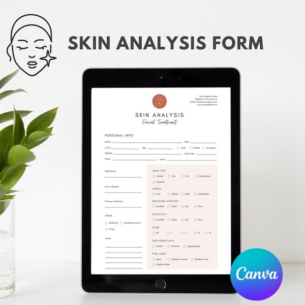 Skin Analysis Template - Etsy