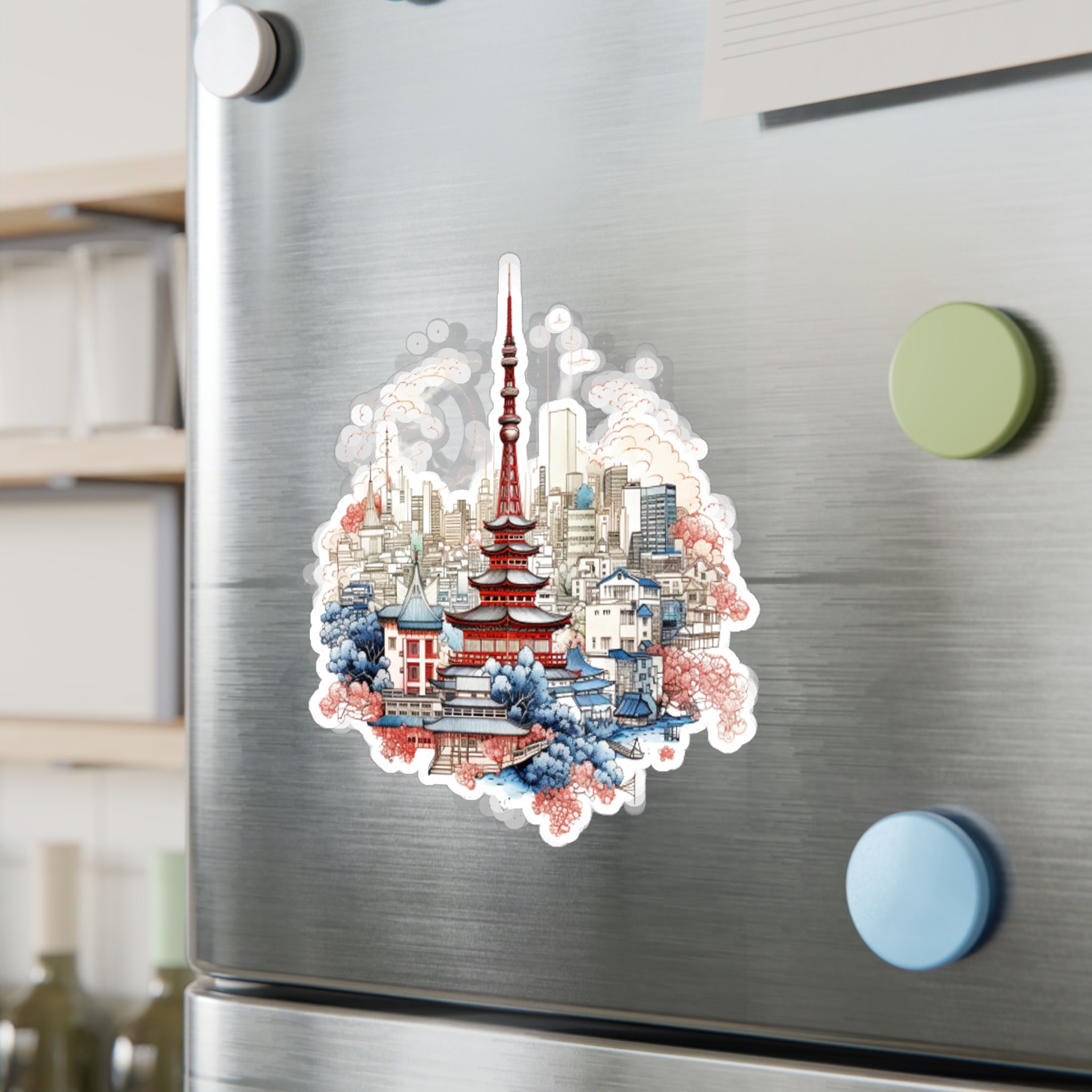 Tokyo Vinyl Sticker Landmarks Design Travel Sticker Japan - Etsy