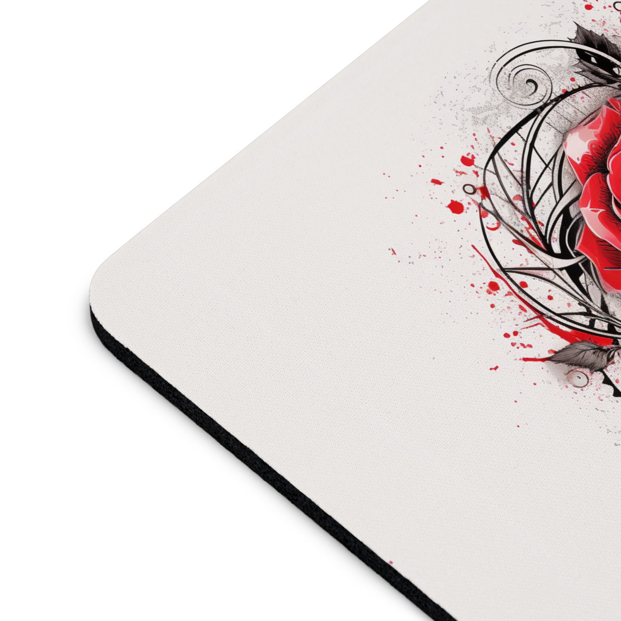 Rose Design Mouse Pad Red Rose Mouse Pad Single Rose Design Mouse Pad ...