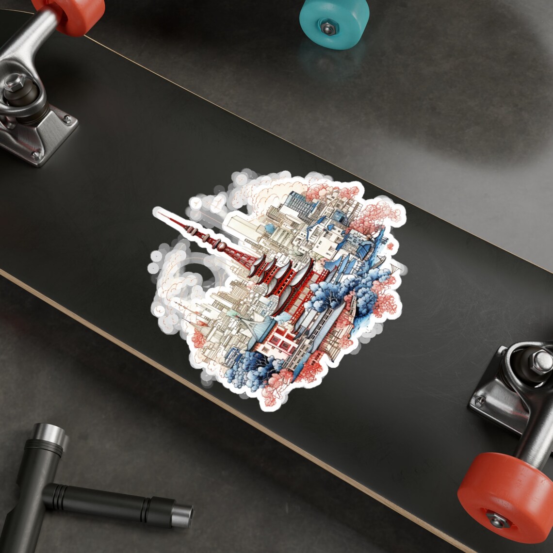 Tokyo Vinyl Sticker Landmarks Design Travel Sticker Japan - Etsy