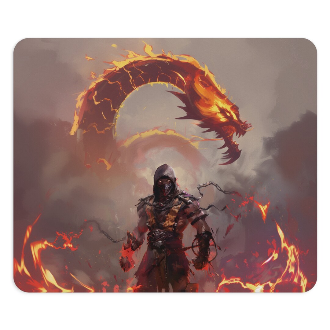 Scorpion Mouse Pad Mortal Kombat Mouse Pad Scorpion Office Mouse Pad ...