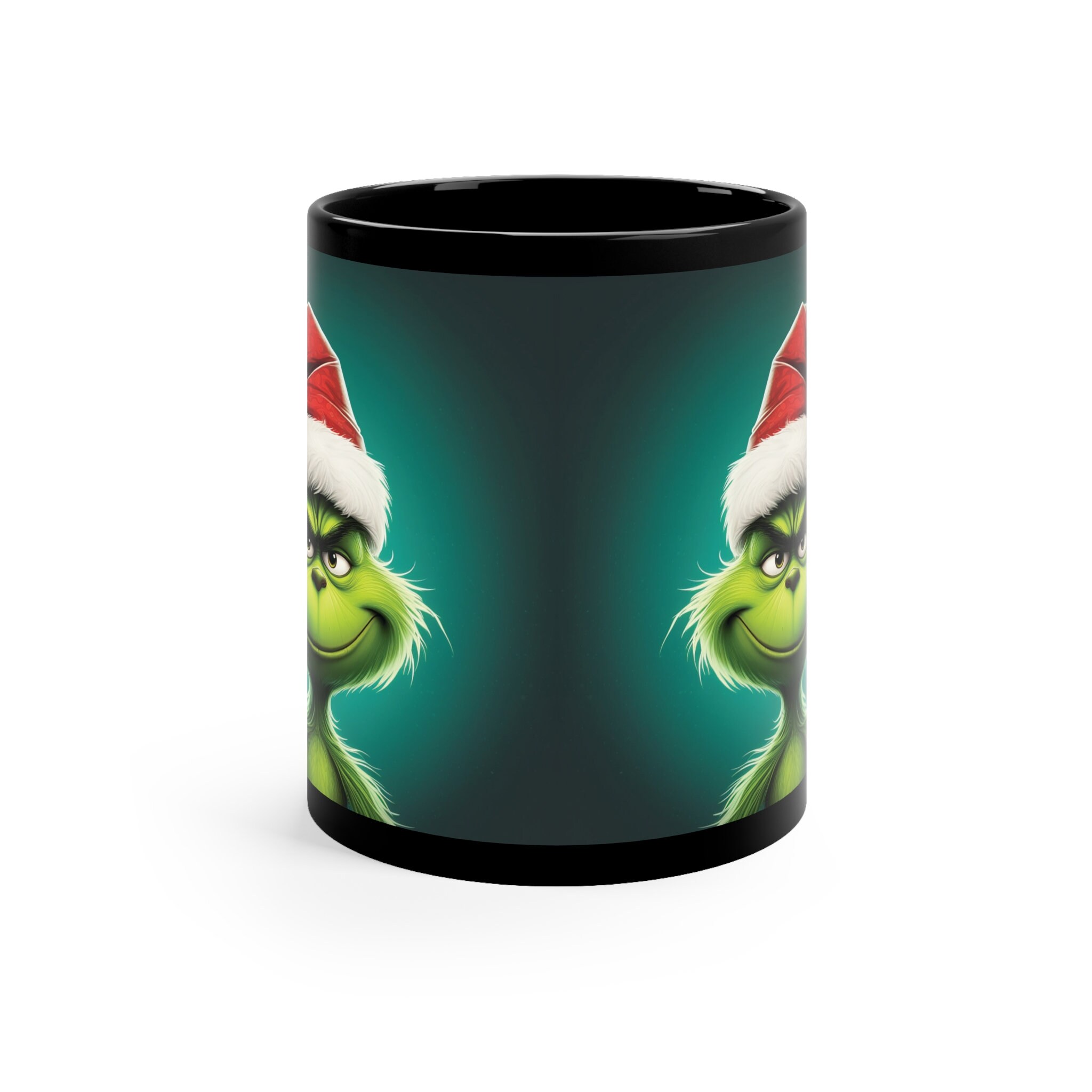 Grinch Black Mug Grinch Design Mug Christmas Mug Grinch Cup - Etsy