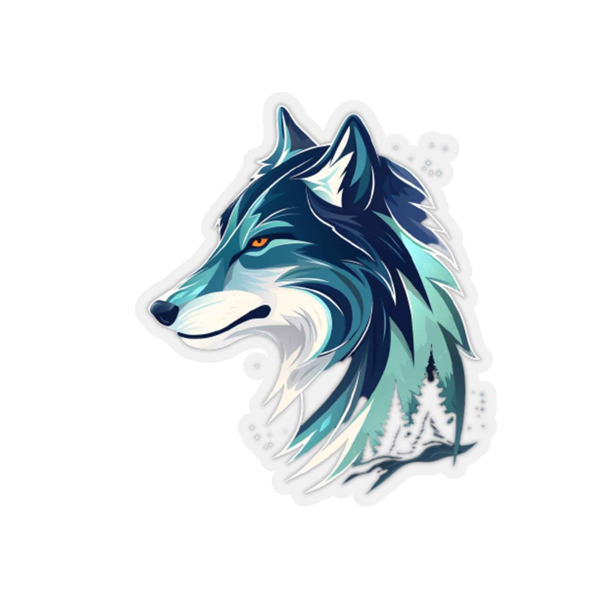 Wolf Sticker, Wolf Sticker Art Design, Wolf Decal, Vinyl Sticker - Etsy