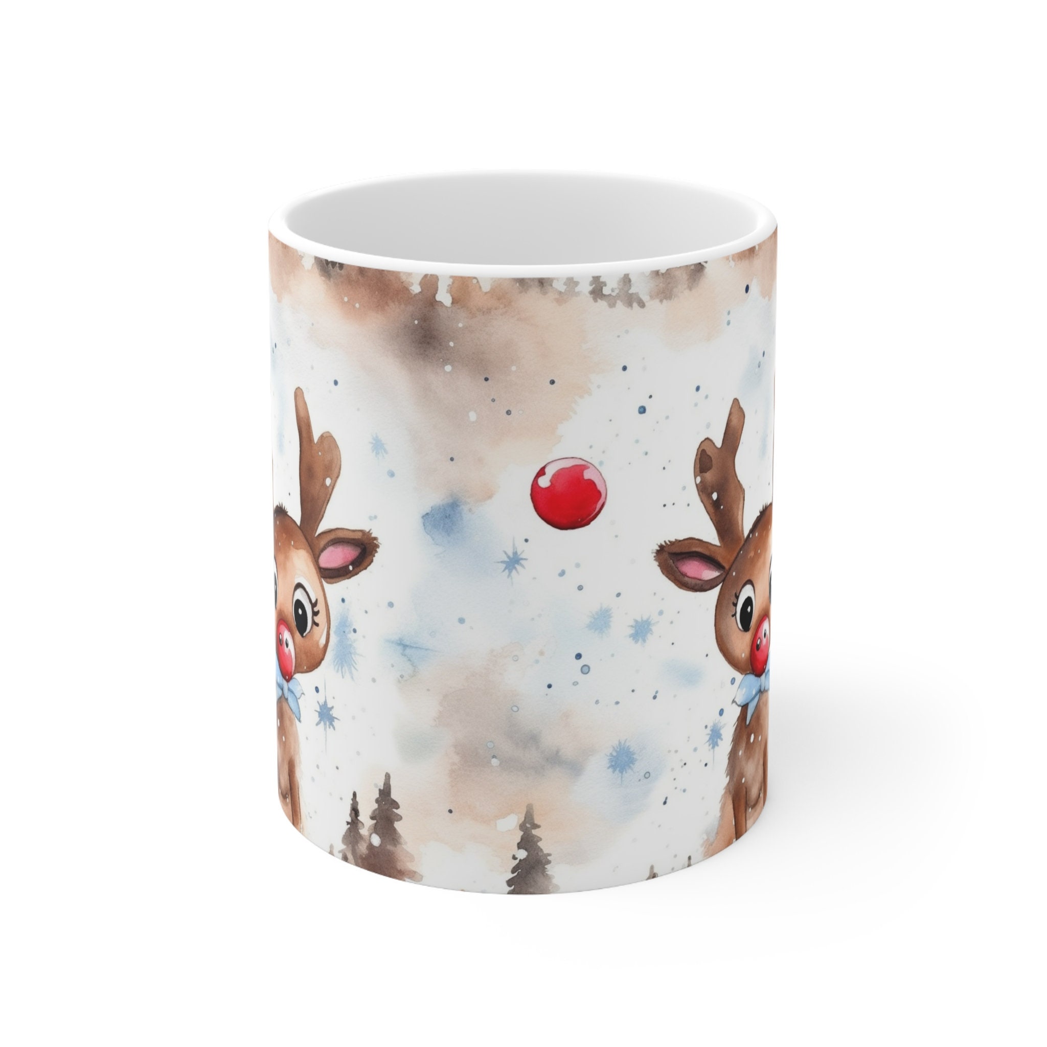 Reindeer Ceramic Reindeer Cup Reindeer Mug Christmas Mug Christmas Cup ...