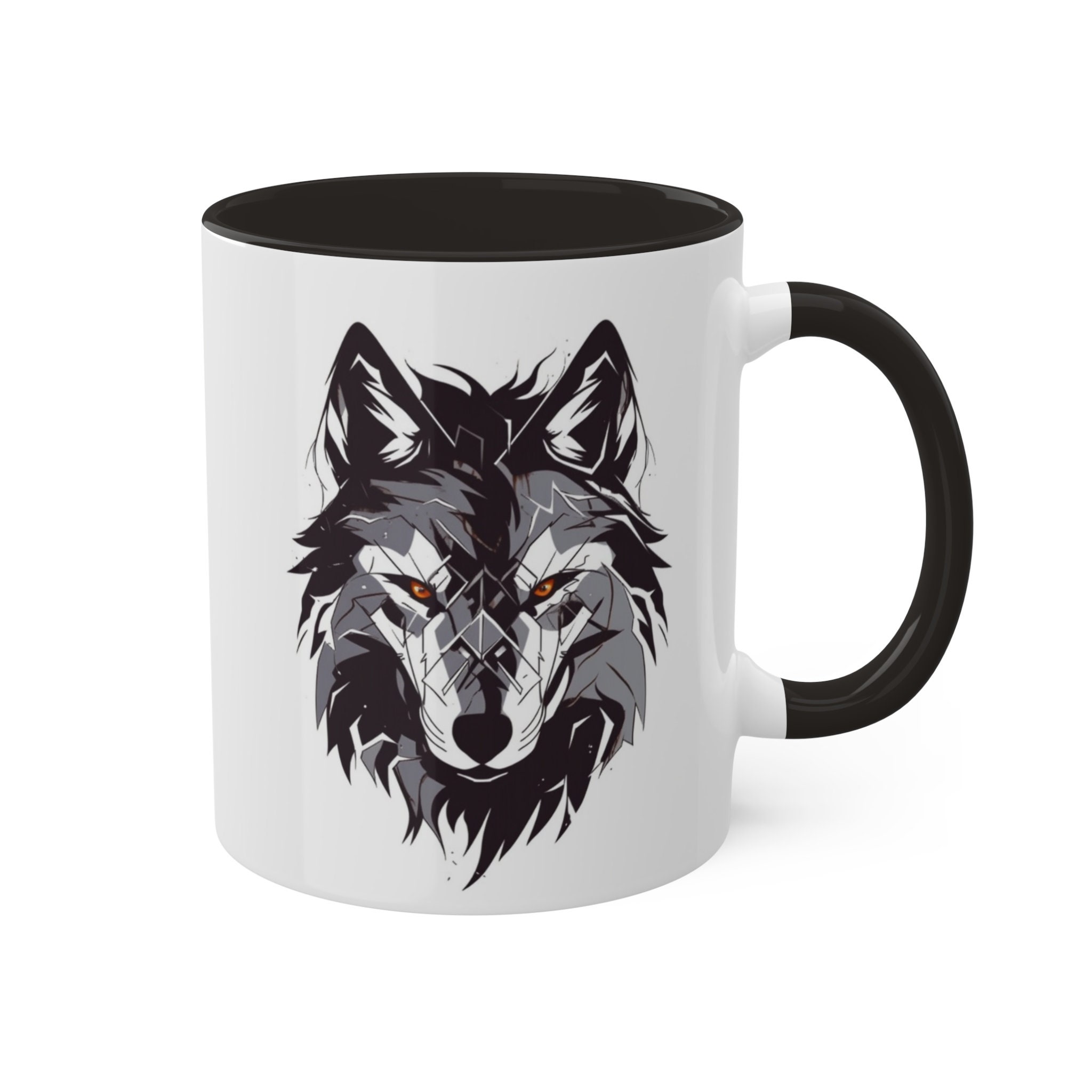 Wolf Art Mug Design Wolf Mug Wolf Cup Lobo Taza Wolf Head Mug Coffee ...