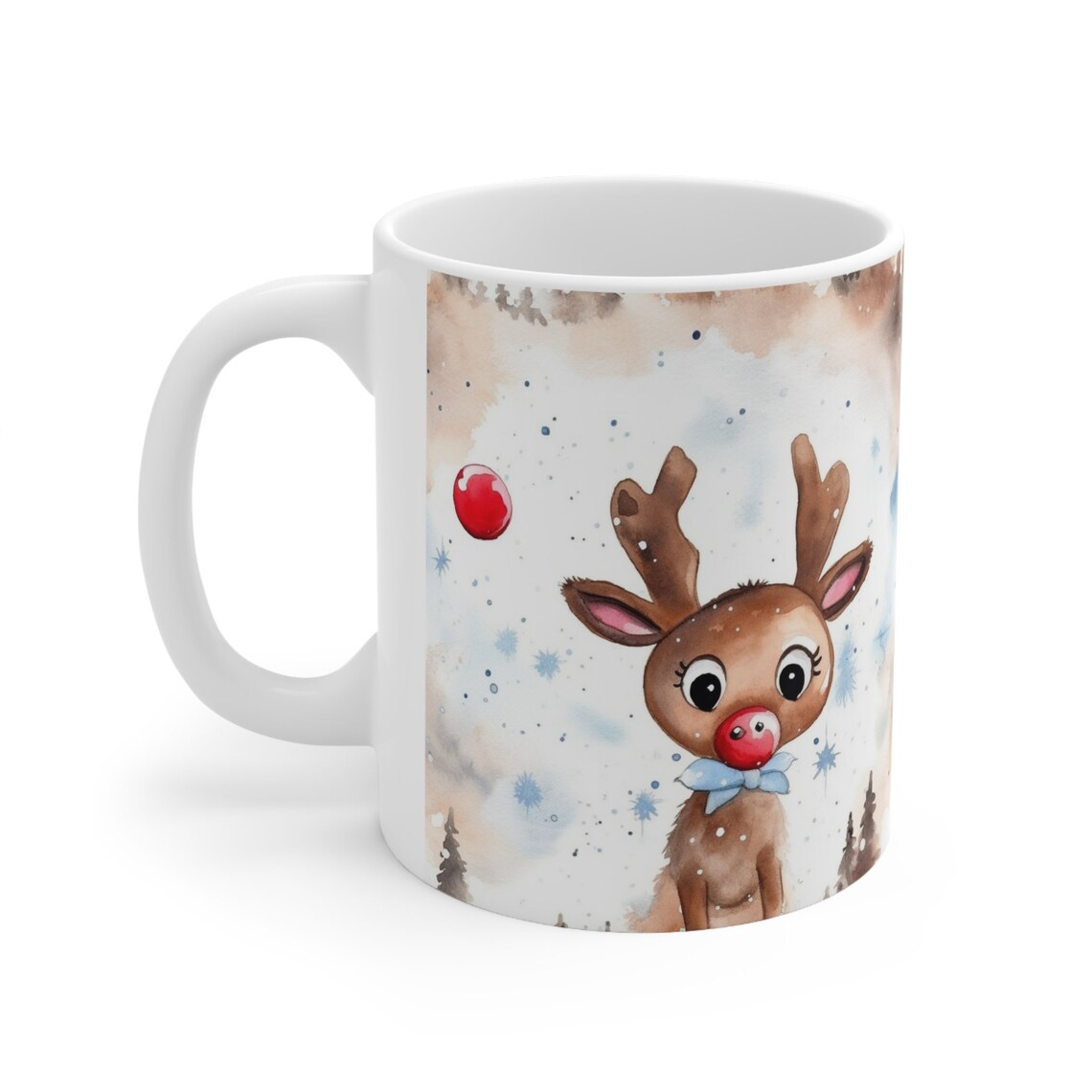 Reindeer Ceramic Reindeer Cup Reindeer Mug Christmas Mug Christmas Cup ...