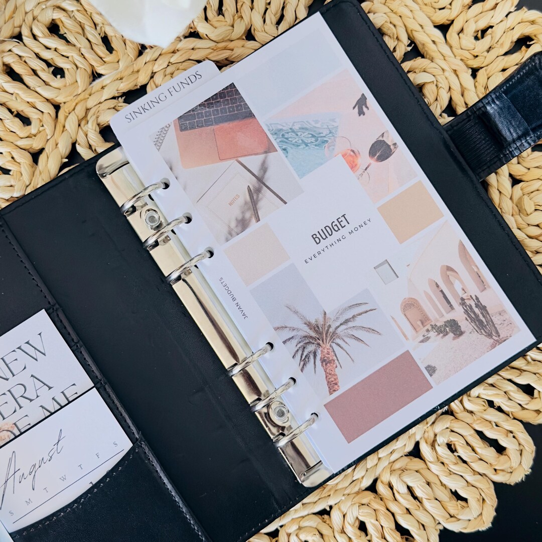Beige Aesthetic Dashboard for A6 Binders, Cash Stuffing, Sinking Funds ...