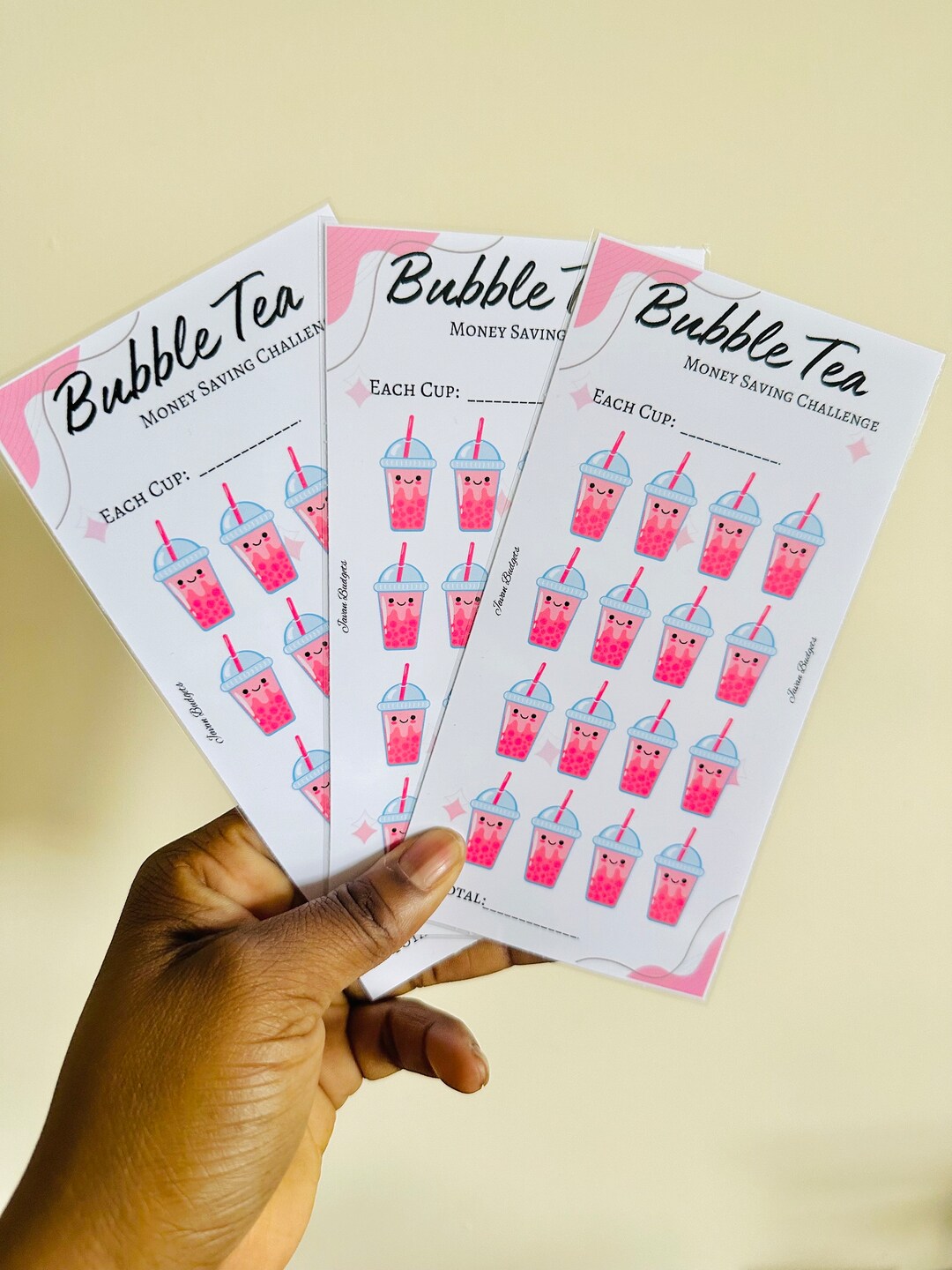 Bubble Tea Savings Challenge Tea Cash Stuffing Savings - Etsy Canada