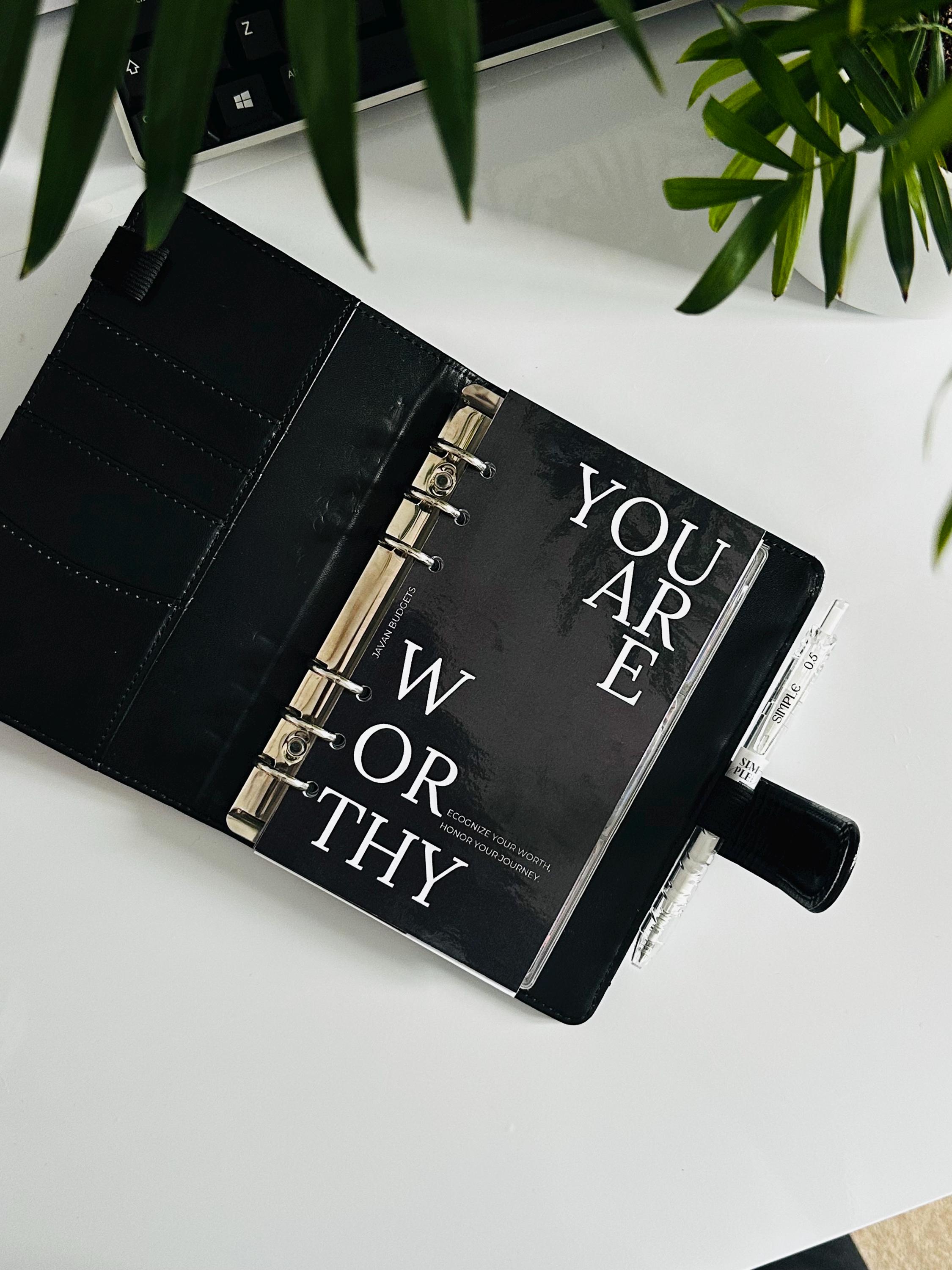 Black Aesthetic Dashboard for A6 Ring Binders | Smooth Matte Silk ...